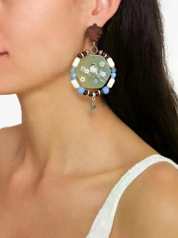 AMIR SLAMA Bird-pendant Drop Earrings