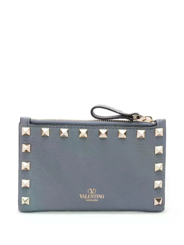 Valentino Garavani Studded Zip Wallet - Grey