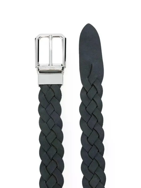 Etro Braided Leather Buckle Belt