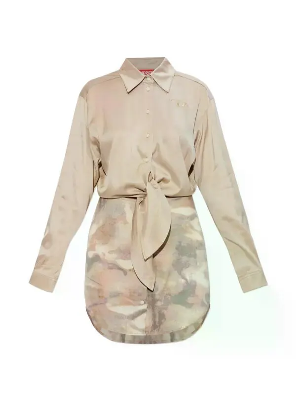 DIESEL® Mini D-elta Tie-front Printed Dress