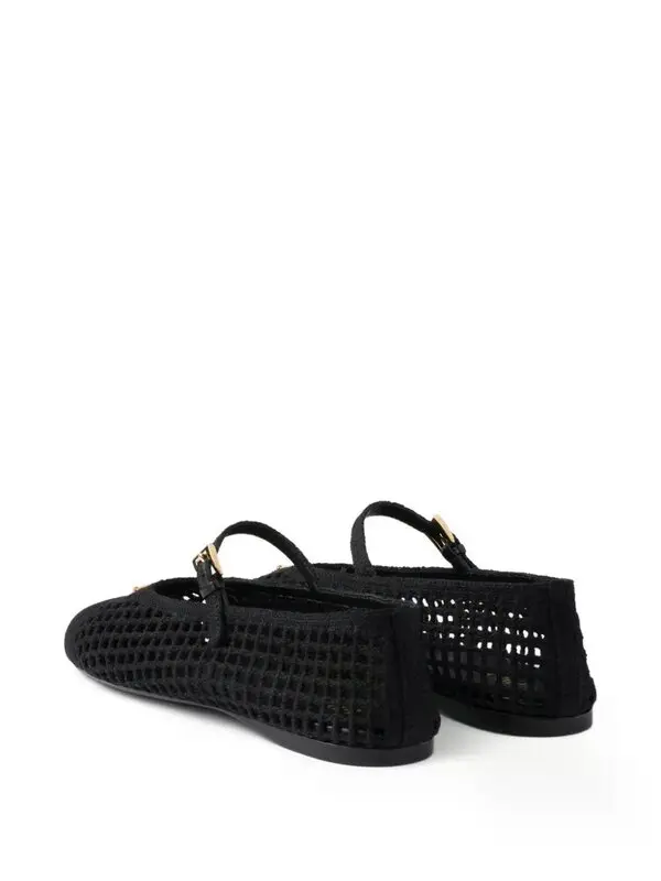 Prada Crochet Ballerina Flats - Black