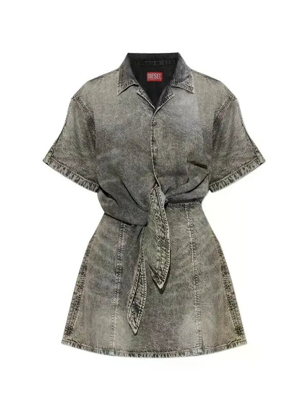 DIESEL® Mini De-staly-s Tie-waist Dress - Grey