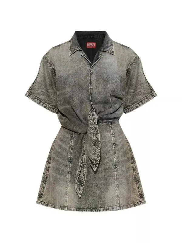 DIESEL® Denim Mini Dress With Athletic Stripes