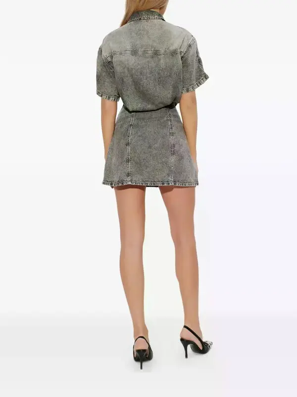 DIESEL® Denim Mini Dress With Athletic Stripes