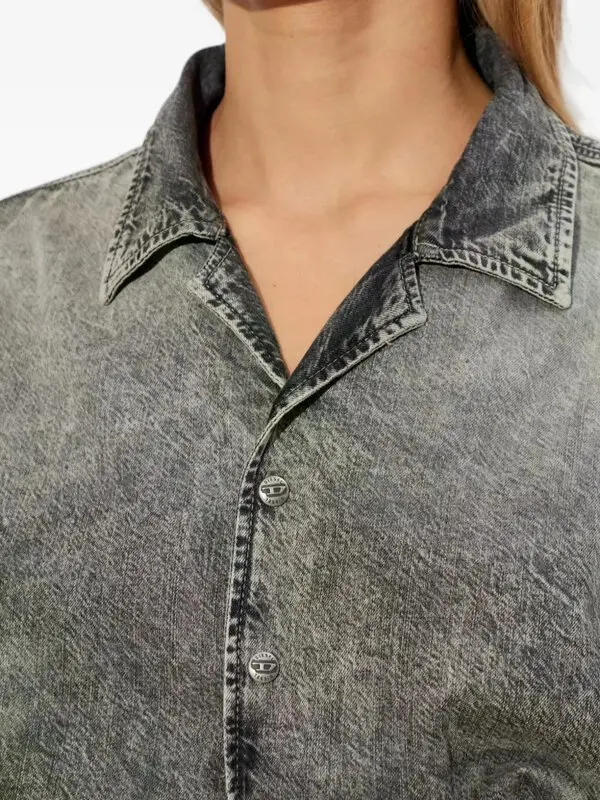 DIESEL® Denim Mini Dress With Athletic Stripes