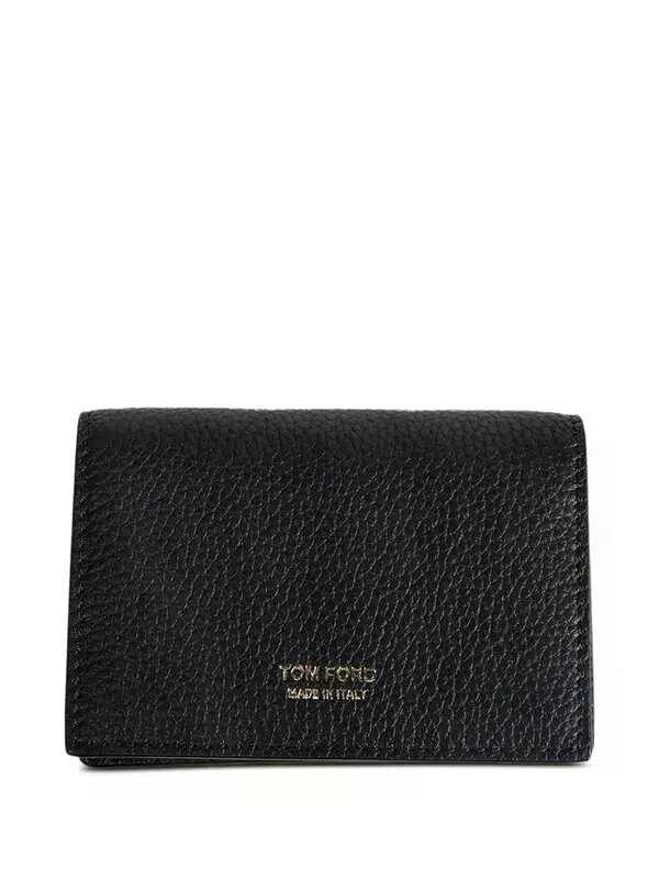 TOM FORD Grained Leather Card Holder - Black