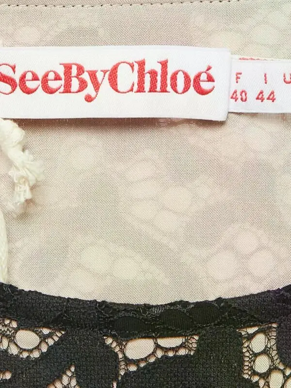 See By Chloé Lace Frilled Mini Dress