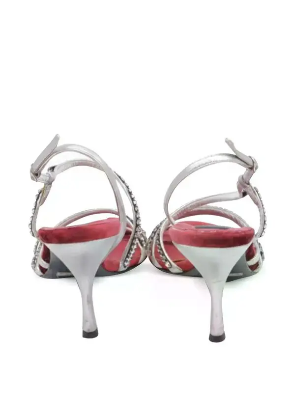 Dolce & Gabbana Crystal-embellished Strap Sandal Heels