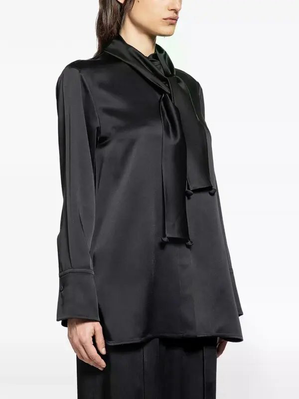 JIL SANDER Tie-neck Satin Blouse