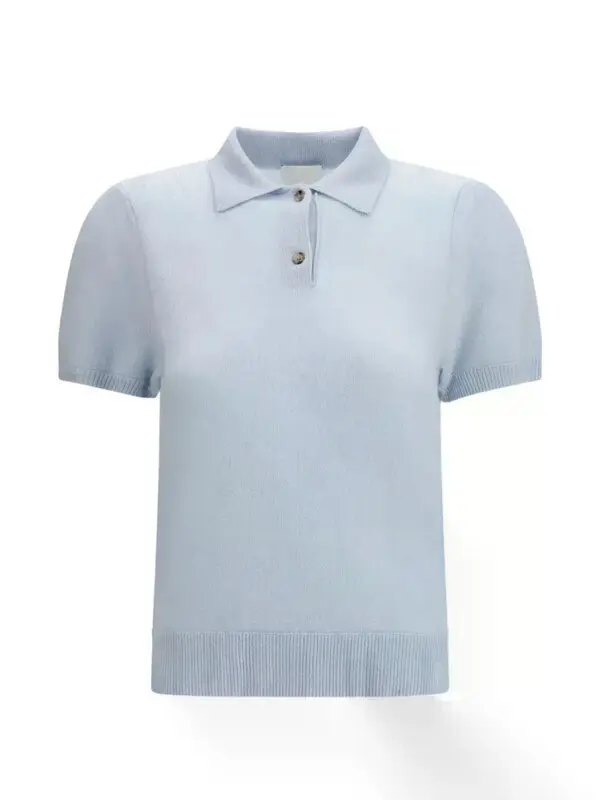 ALLUDE Short-sleeve Polo Top