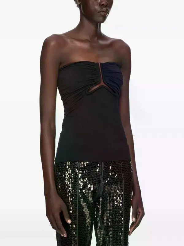 Rick Owens Ruched-effect Tube Top - Black
