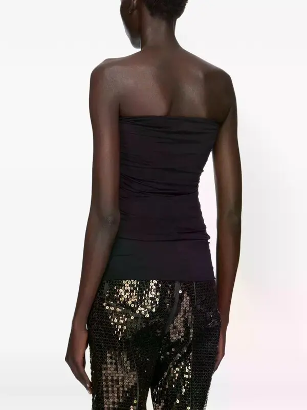 Rick Owens Ruched-effect Tube Top - Black