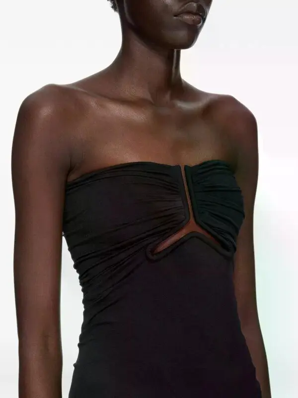 Rick Owens Ruched-effect Tube Top - Black