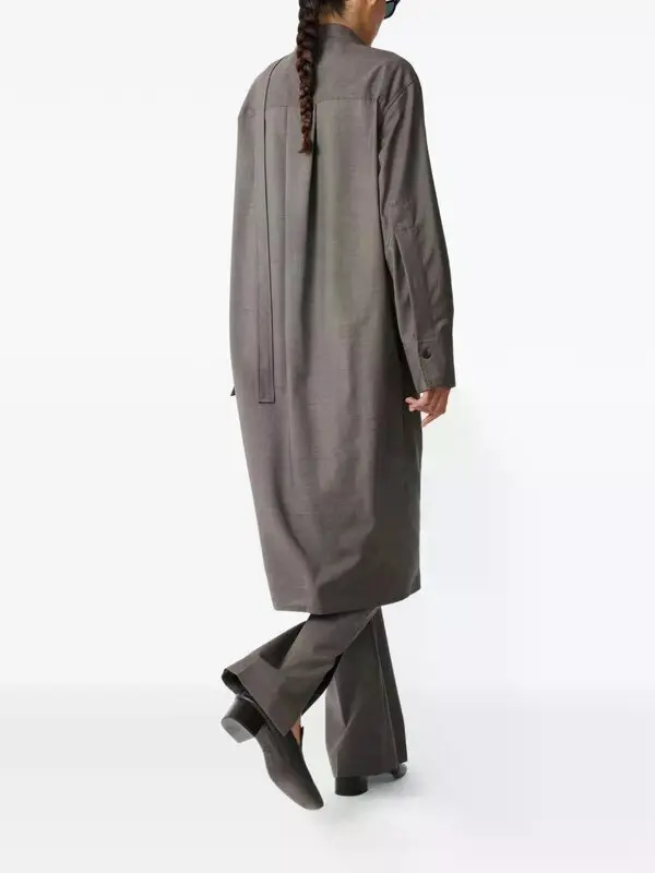 Studio Nicholson Wheeler Extended-collar Midi Dress