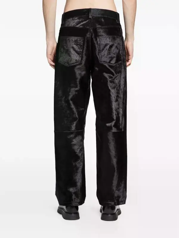 SUNFLOWER Wide Twist Leather Trousers