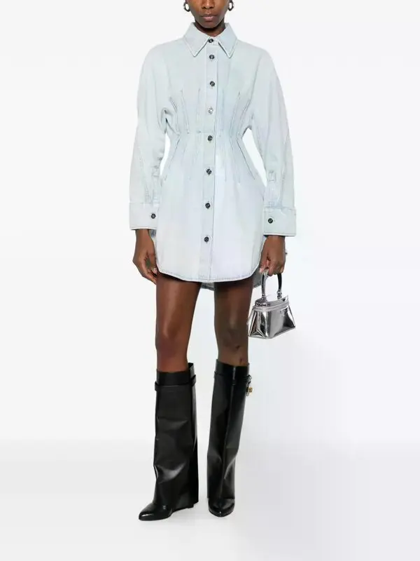 Givenchy Buttoned Midi Denim Dress - Blue
