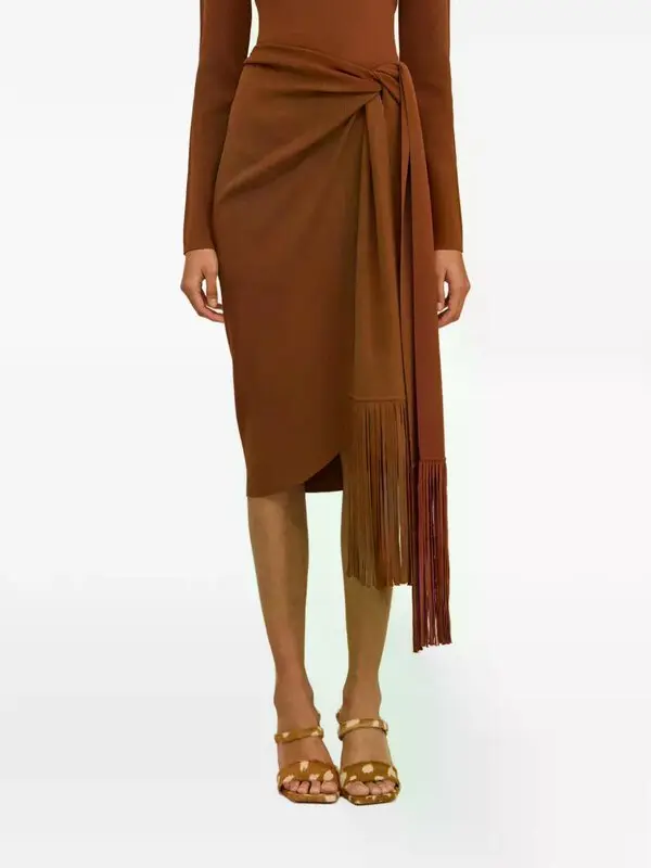 cult gaia dress brown LURENZ KNIT DRESS