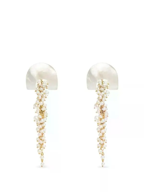 FREYA ROSE Hakuro Mother-of-pearl Drop Earrings - White