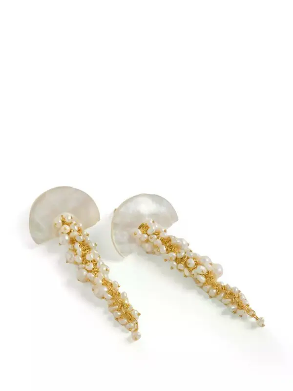 FREYA ROSE Hakuro Mother-of-pearl Drop Earrings - White
