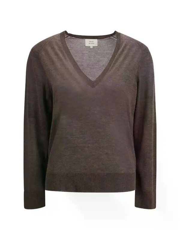 Loulou De Saison Julio V-neck Fine Knit Sweater