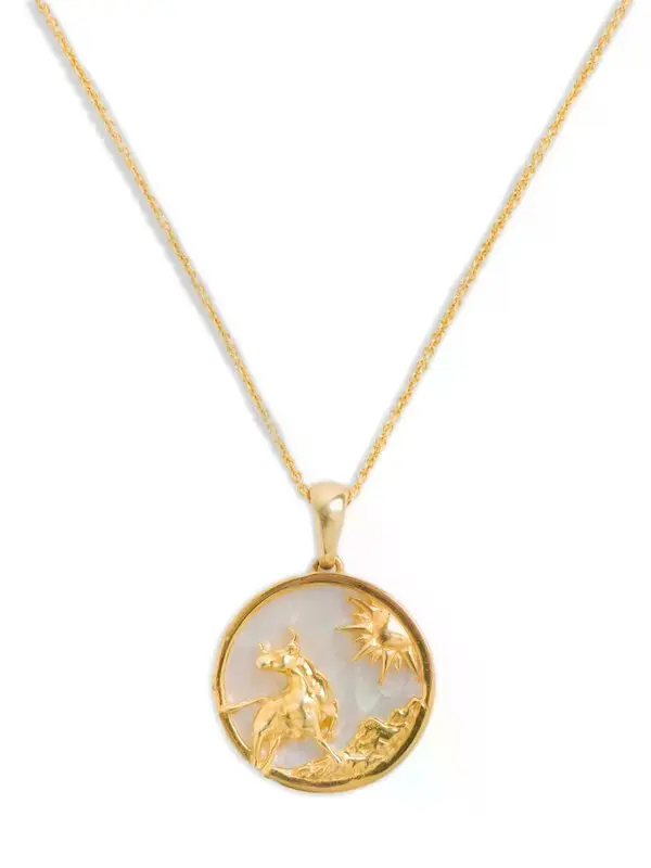 FREYA ROSE Taurus Zodiac Pendant Necklace - Gold