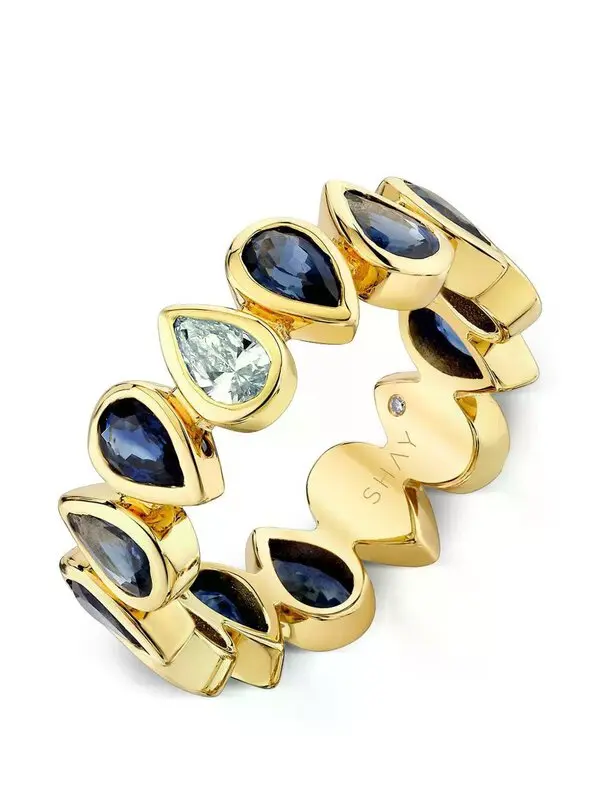 Shay Sapphire And Diamond Ring - Gold