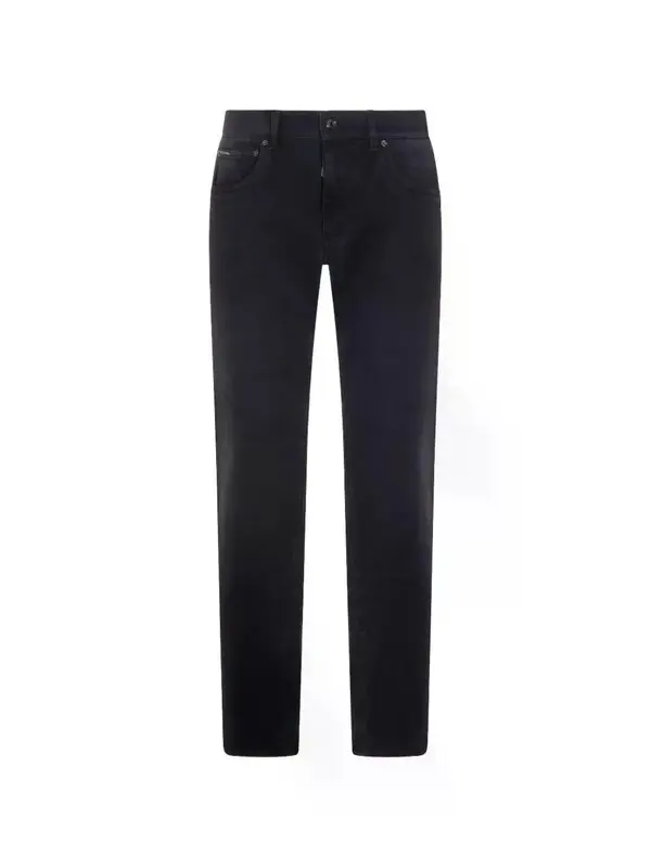 Dolce & Gabbana Logo-plaque Straight Leg Jeans