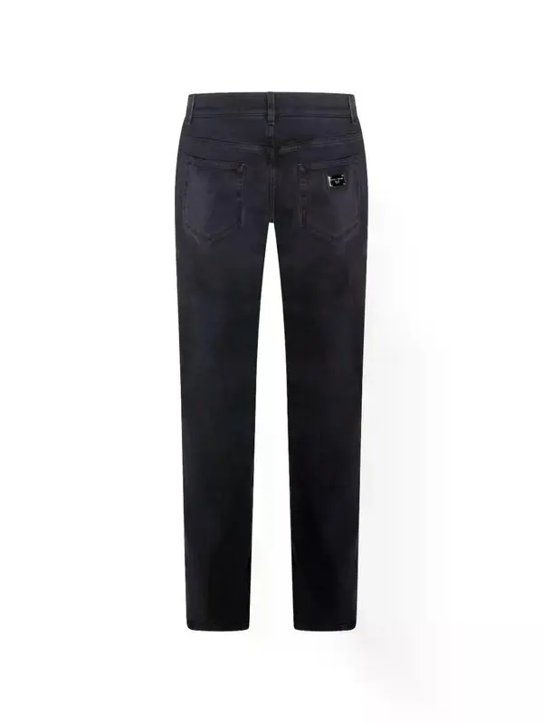 Dolce & Gabbana Logo-plaque Straight Leg Jeans