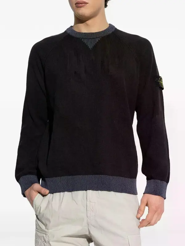 Stone Island Logo-patch Crew-neck Sweater