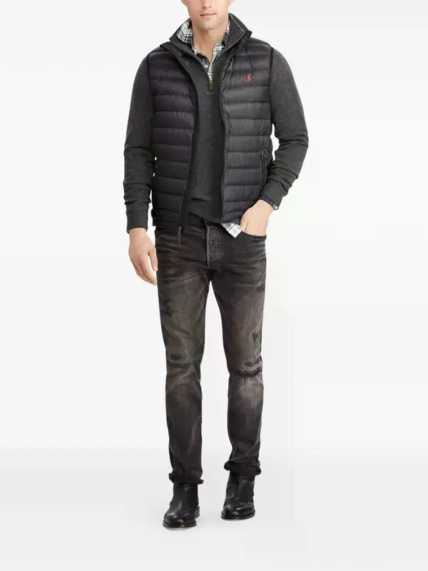 Polo Ralph Lauren Logo-embroidered Padded Gilet - Black
