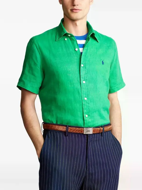 Polo Ralph Lauren Short-sleeved Button Shirt - Green