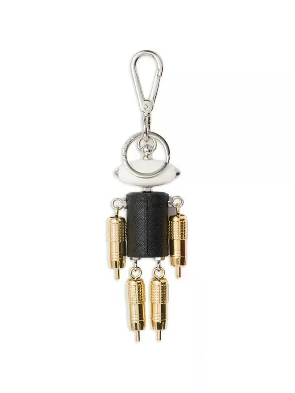 Prada Robot Leather Keyring Charm