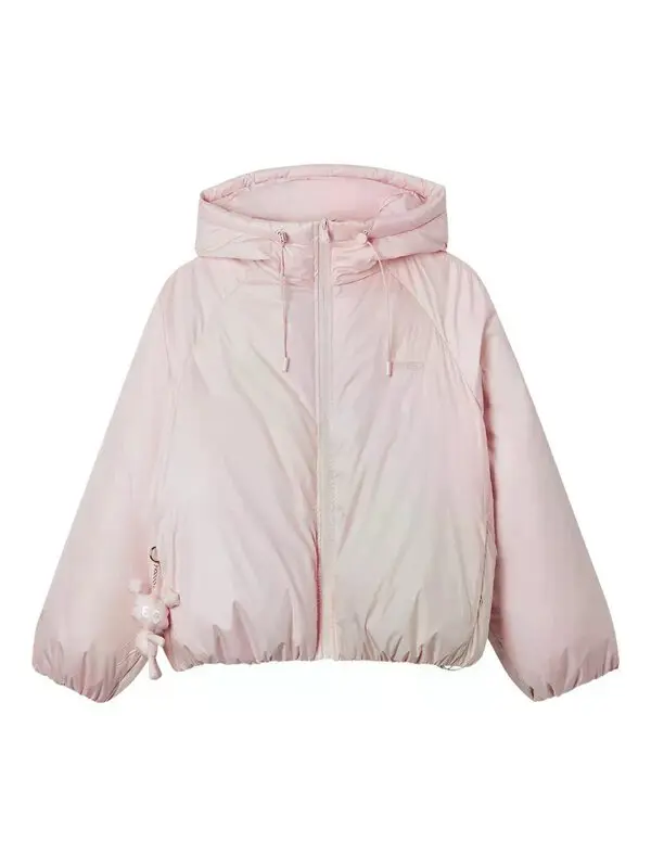 MINI CREAM Hooded Zip-fastening Jacket