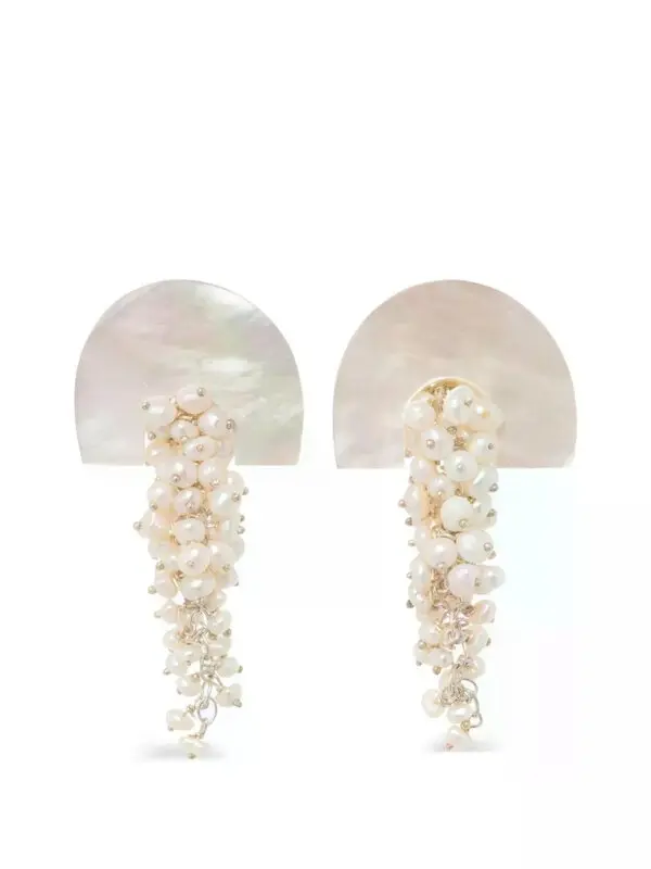FREYA ROSE Hakuro Midi Pearl Earrings - White