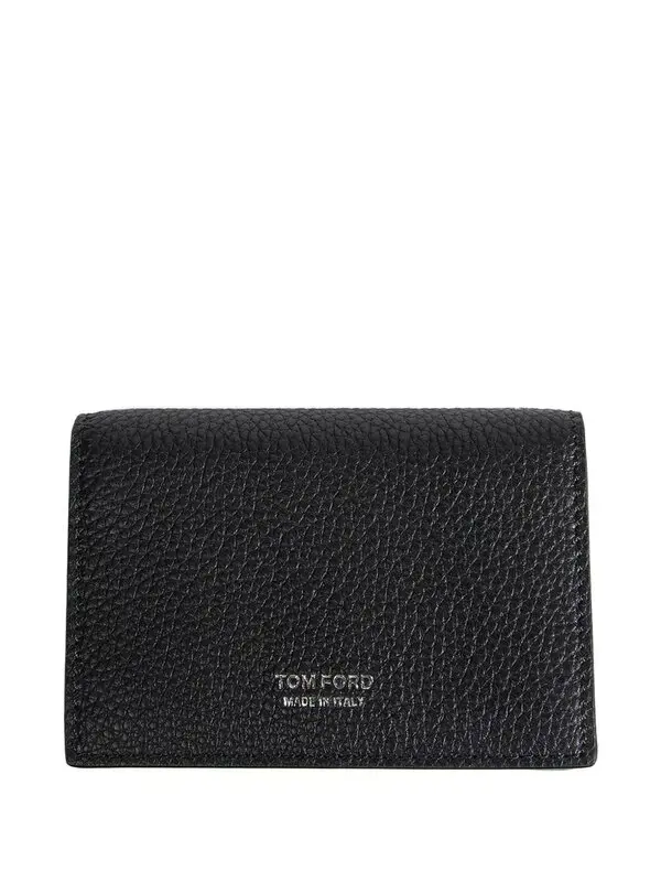 TOM FORD Small Folding Leather Cardholder - Black