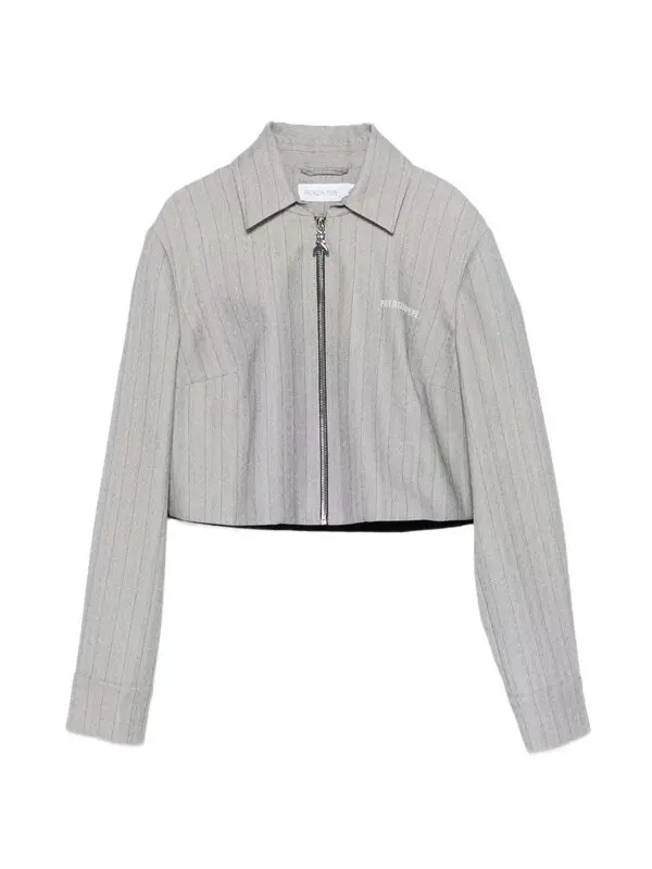Patrizia Pepe Striped Zip-up Jacket
