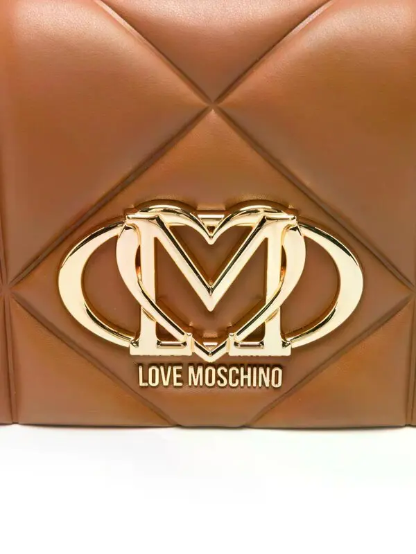 Moschino Quilted Crossbody Bag - Brown