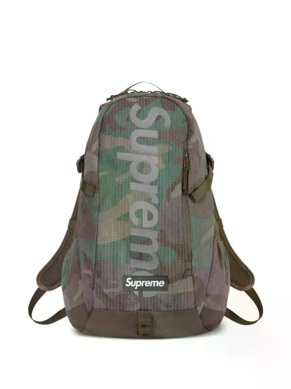 Supreme Camouflage Letter Graphic Backpack - Brown