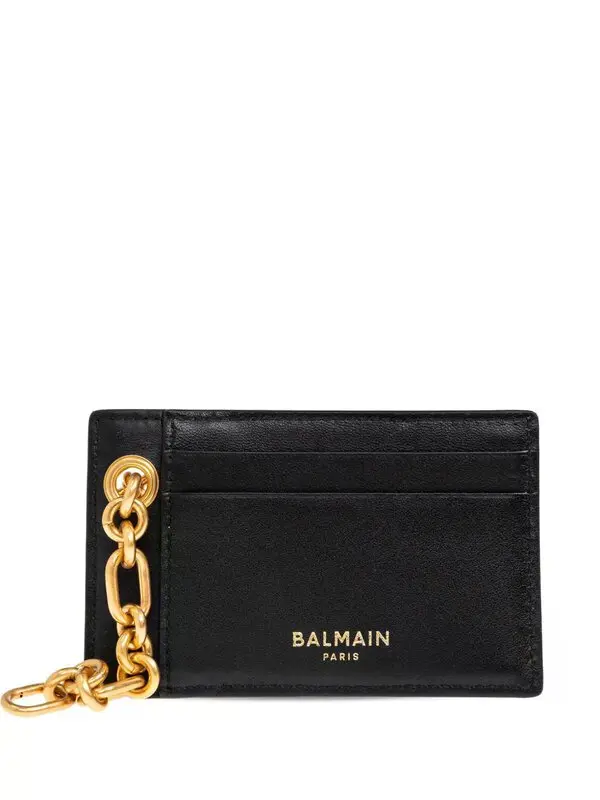 Balmain Chain-detail Card Holder - Black