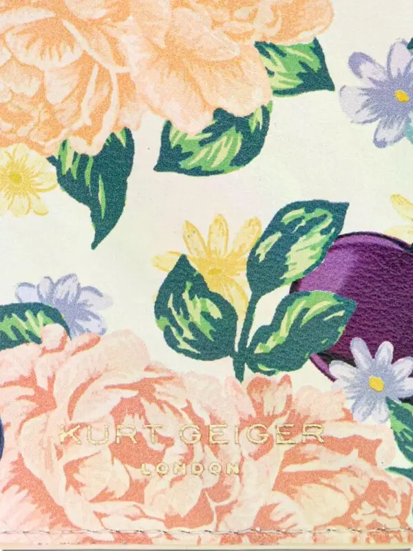 Kurt Geiger Kensington Floral-print Card Holder - Neutrals