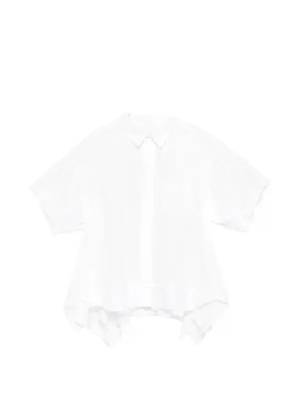 Sacai Panelled Collared Shirt - White