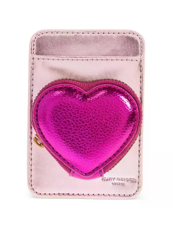 Kurt Geiger Heart-motif Card Case - Pink