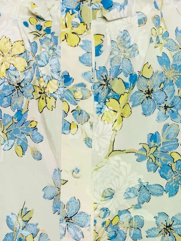 Roberto Cavalli Floral Ruffle Blouse