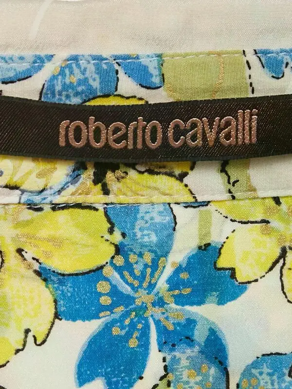 Roberto Cavalli Floral Ruffle Blouse
