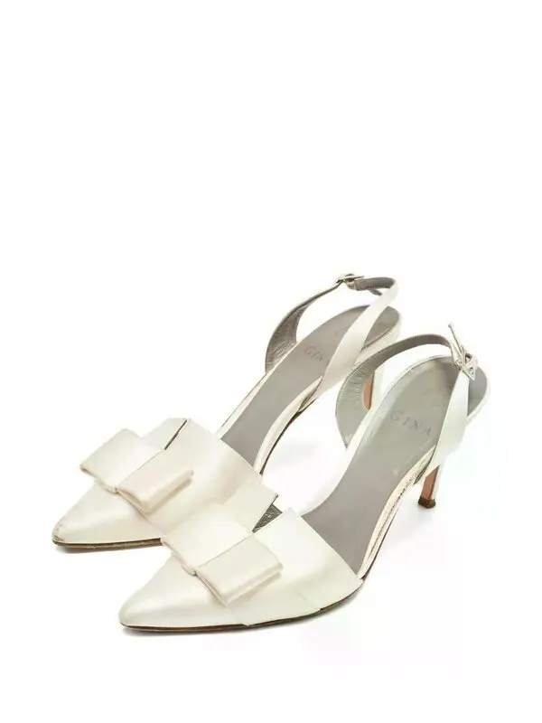 GINA Bow-detail Slingback Pumps