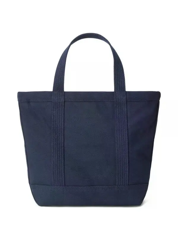 Polo Ralph Lauren Embroidered-logo Top-handle Tote - Blue