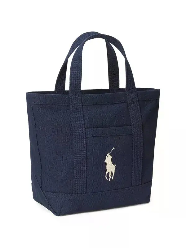 Polo Ralph Lauren Embroidered-logo Top-handle Tote - Blue