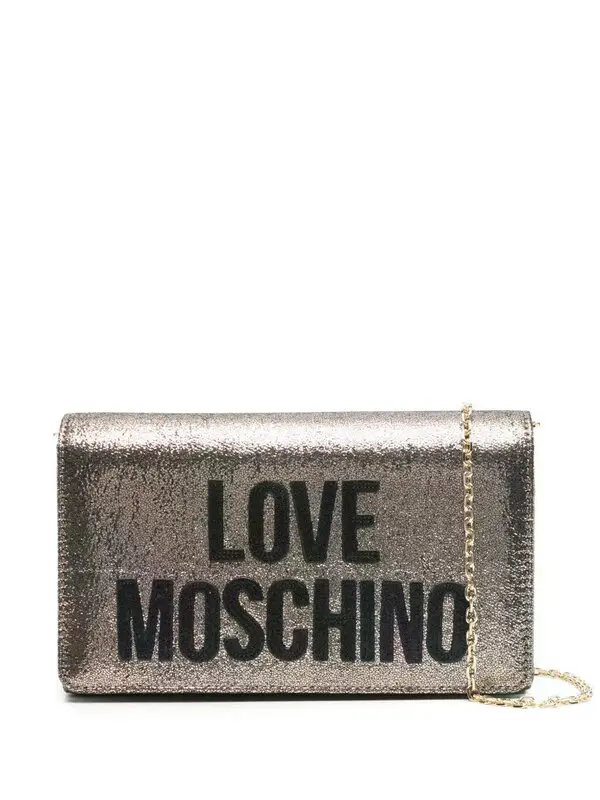 Moschino Chain-strap Logo-patch Crossbody Bag