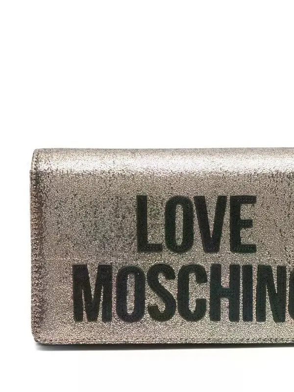 Moschino Chain-strap Logo-patch Crossbody Bag