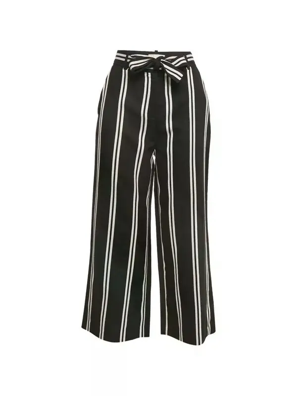 Maje Gabardine Striped Wide-leg Trousers